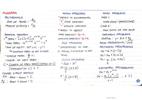 Solution Engineering Mathematics Complete Formulas Studypool