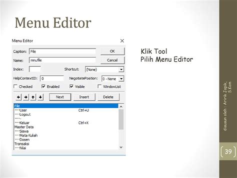 Menu Editor