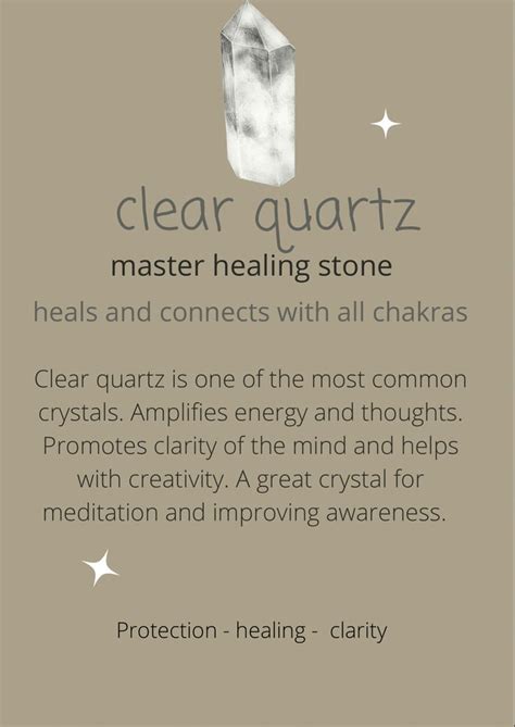 Clear Quartz Crystal Healing Stones Crystals Healing Properties