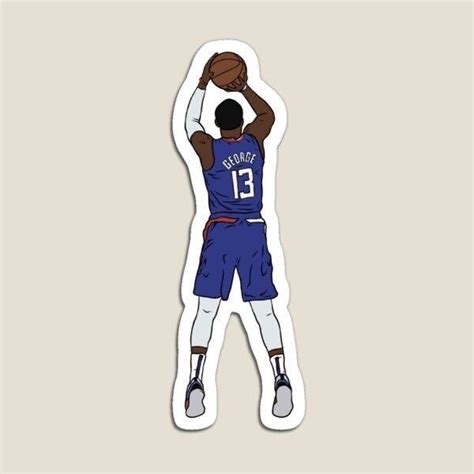 Paul George Jump Shot Glossy Sticker 3 Water Resistant Laptop And