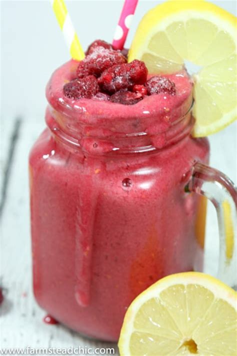 Raspberry Lemonade Smoothie Whole30 Paleo • Farmstead Chic