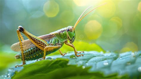 Grasshopper Infestation On Background Pest Infestation Concept Stock