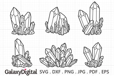 Crystal SVG Crystal Cluster SVG Gem SVG