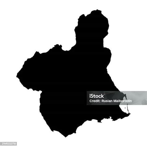 스페인의 행정 구역인 무르시아 지역의 지도 벡터 일러스트 레이 션입니다 무르시아에 대한 스톡 벡터 아트 및 기타 이미지