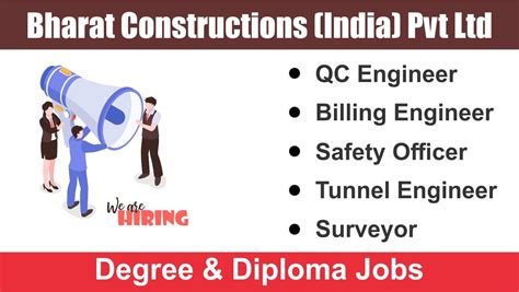 Bharat Constructions India Pvt Ltd Recruitment 2024 Hiring For