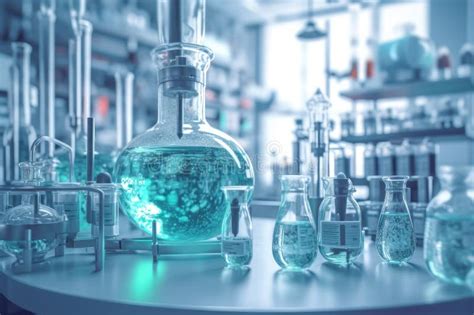 Row Of Futuristic Test Tubes In Lab Stock Illustration Illustration