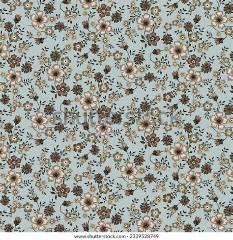 Allover Flower Tiny Pattern Colorful Stock Illustration 2339528749