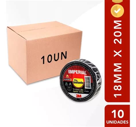 Kit De 10 Rollos De Cinta Aislante Negra 3 M Imperial 18 Mm X 20 M