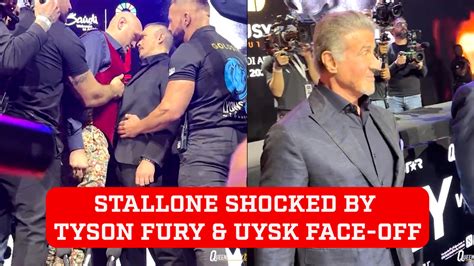 Sylvester Stallone Steals The Limelight From Fury And Uysk During Their Tense Face Off Marca