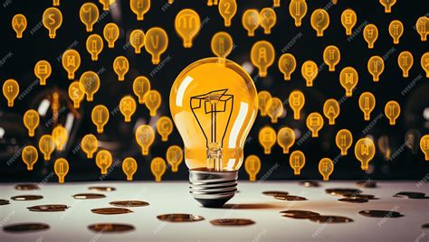 Premium Ai Image Light Bulb With Abstract Glowing Light Bulb