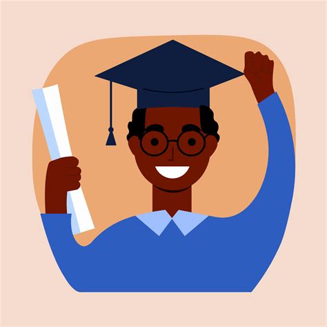 A Cheerful Black Male Graduate Celebrates His Graduation With A Diploma And A Graduate Cap On