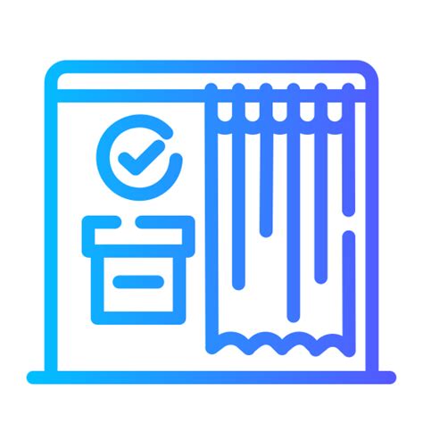 Voting Booth Generic Gradient Outline Icon