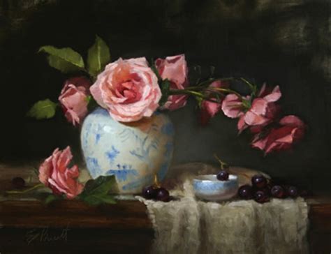 Cascade Of Pink Elizabeth Robbins Highlands Art Gallery