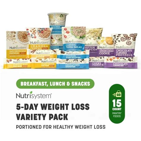 Nutrisystem 5 Day Weight Loss Variety Pack Breakfasts Lunches And