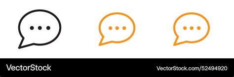 Chat Icon Set Messaging And Communication Vector Image