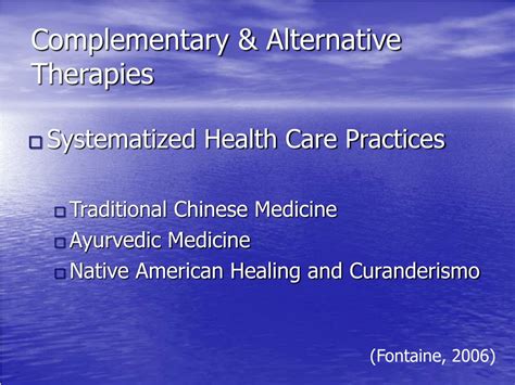 Ppt Integrating Complementary And Alternative Therapies In Nursing