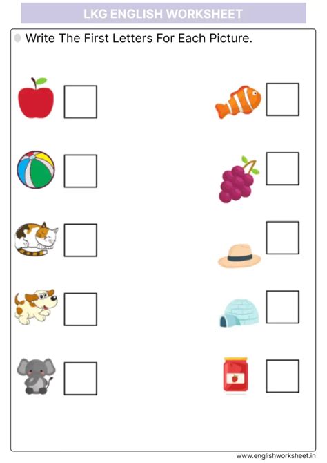 English Worksheet For Lkg Class 2024 English Worksheet
