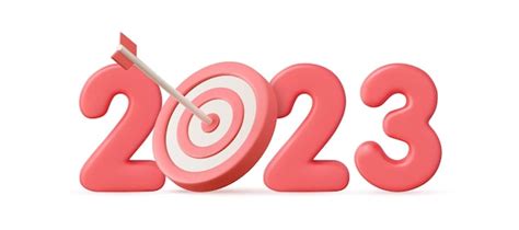 Meta E Objetivos Do Ano Novo De 2023 Vetor Premium