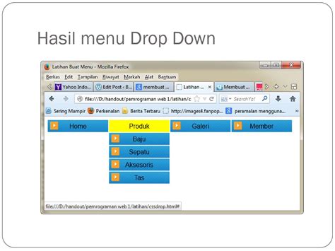 Pertemuan 7 Css Menu Drop Down Ppt Download