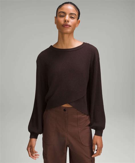 Lululemon Reversible Crossover Sweater Espresso Lulu Fanatics