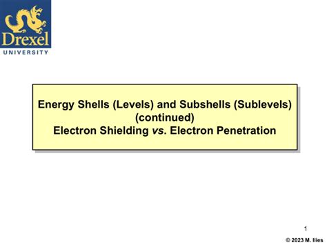Electron Shielding And Penetration Energy Levels Explained