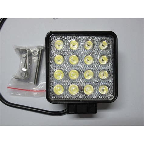 12v 24v寬電壓聚光 方型48w Led工作燈 霧燈 霧燈 照明燈 探照燈 日行燈 投射燈 大貨車 倒車燈 堆高機 蝦皮購物