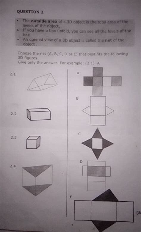 Solved The Outside Area Of A 3d Object Is The Total Area Of The Levels Of The Object If You