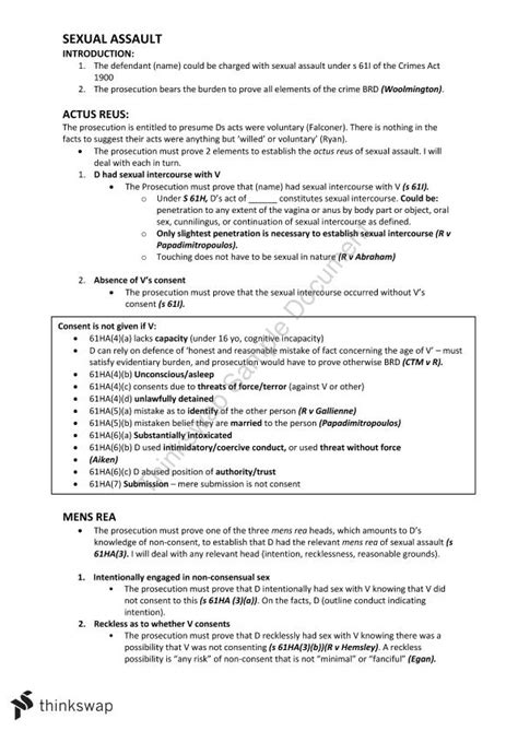 Criminal Law Exam Cheat Sheet 70114 Criminal Law And Procedure