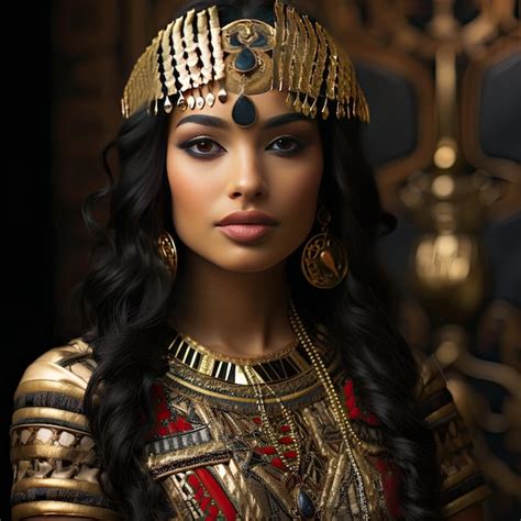 Premium Ai Image Ethereal Egyptian Cheeky Girl Hyperrealistic Art