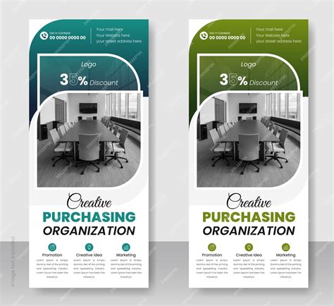 Premium Vector Modern Dl Flyer Or Rack Card Design Template