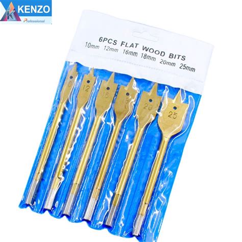 ออกใบกำกับภาษีได้ Tools Kenzo ดอกสว่าน เจาะไม้ ดอกสว่านใบพาย 6 ชิ้น
