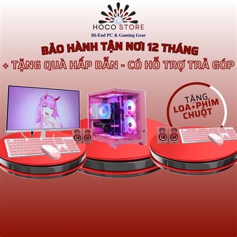 Pc Gaming Hcs Pink HỒng Dùng Văn Phòng Chiến Game Photoshop Dj