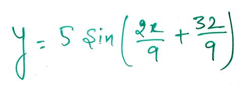 Solved Write The Equation Of A Sine Function That Has The Following