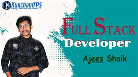 1090 Ajees Shaik Fullstack Developer Self Introduction Video Kuncham Tps Youtube