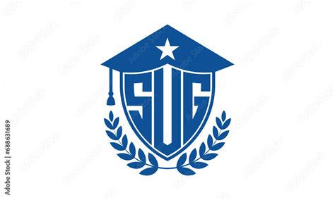 Vetor De Sug Three Letter Iconic Academic Logo Design Vector Template