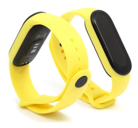 Opaska Pasek Do Smartbanda Xiaomi Mi Band 5 6 7 Silikonowa Żółta