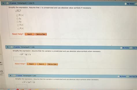 Solved My Notes Simplify The Expression Assume That Z Is