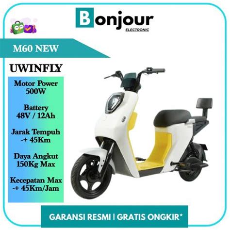 Promo Selisi Murah Uwinfly M60 New Sepeda Listrik Uwinfly M 60 M60 White Original Cicil 0 3x