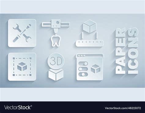 Set Isometric Cube Geometric Figure Cube 3d Vector Image