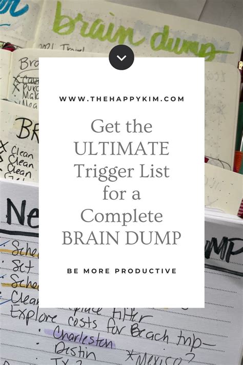 Boost Productivity With Trigger List Printable