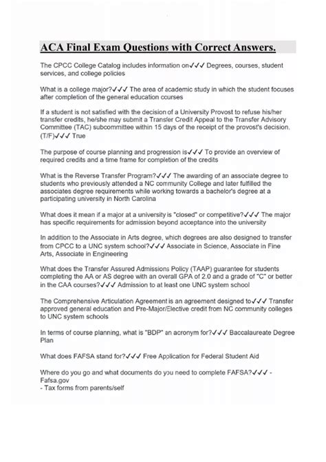 Aca Final Exam Questions With Correct Answers Aca Stuvia Us