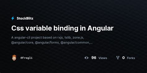 Css Variable Binding In Angular Stackblitz