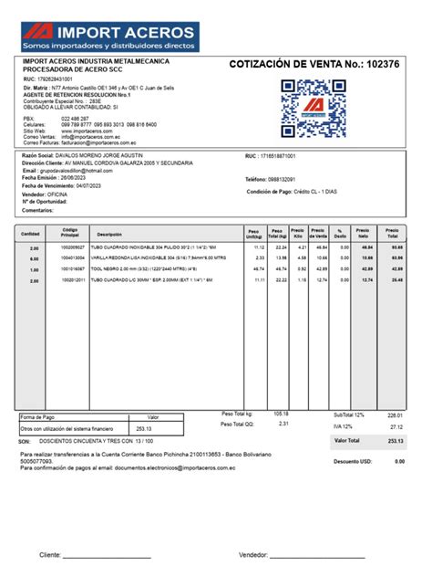 Importación De Aceros Para Metalmecánica Pdf
