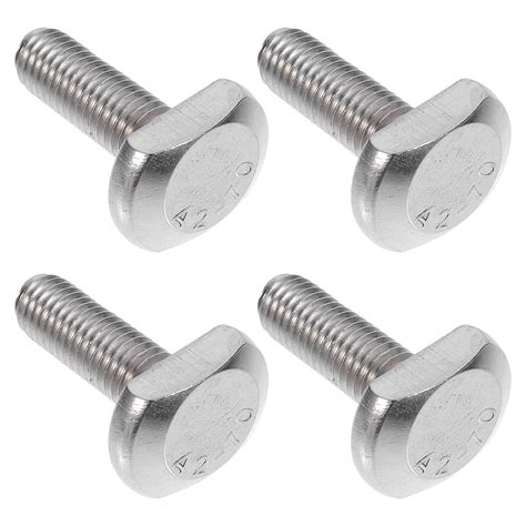 4pcs Long T Shape Bolts Square Head Screws Stainle Grandado