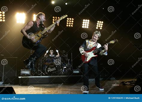 The Police Perform In Concert Editorial Stock Image Image Of Andy
