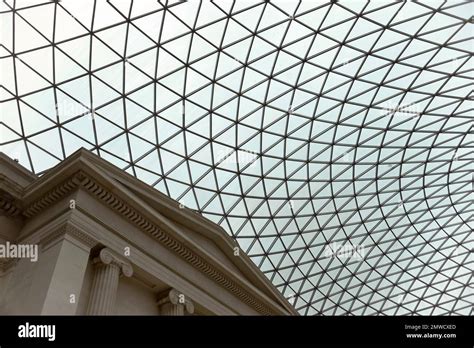 British Museum Domed Roof Over The Great Court Courtyard By Architect