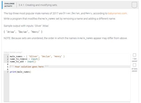 Solved Begin Tabular L L CHALLENGEE ACTIVITY Chegg