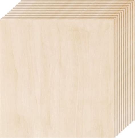 12 Pack Basswood Sheets 1 4 Inch 12x12x1 4 Plywood