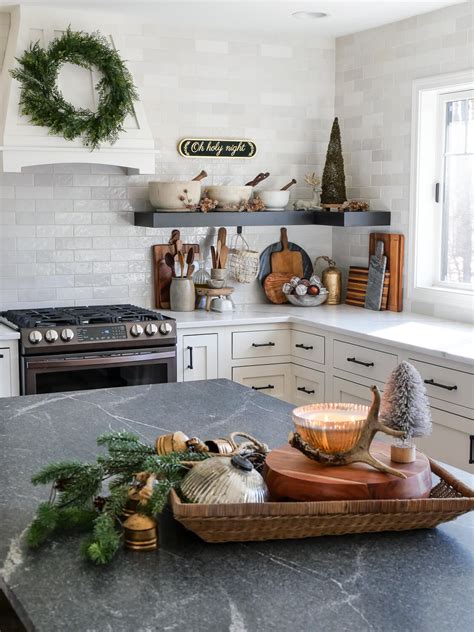 How To Create A Kitchen Island Christmas Centerpiece Grace In My Space