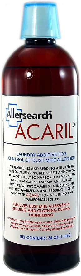 Amazon.com: Allersearch ACARIL Laundry Additive 34 Oz (1 Liter ...